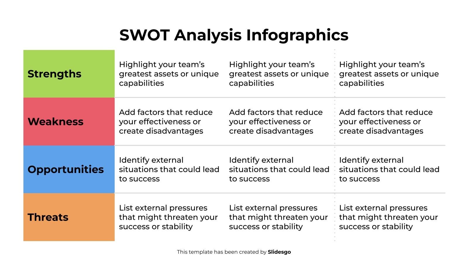 SWOT Analysis Infographics Template