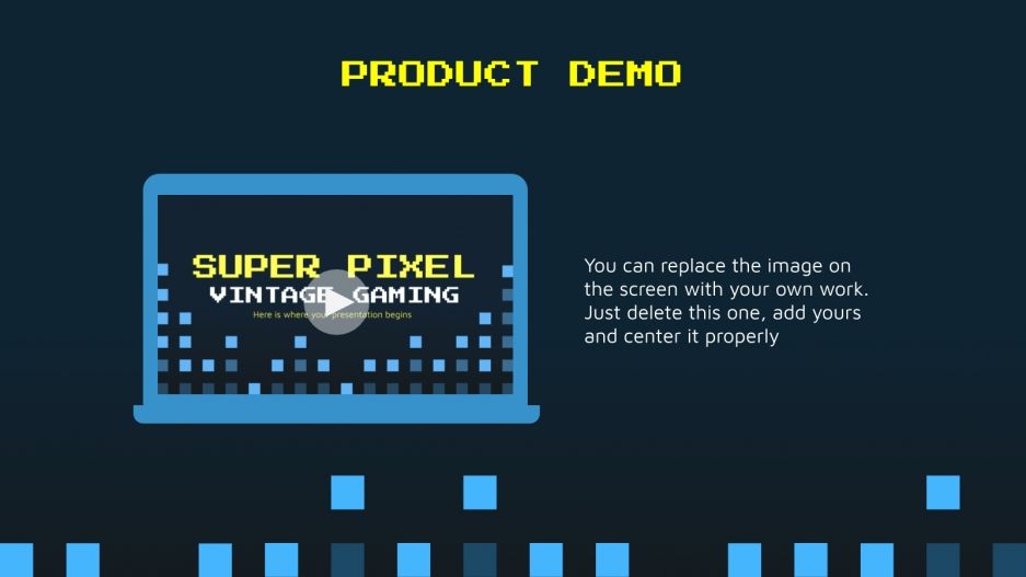 Super Pixel Vintage Gaming Google Slides & PPT template