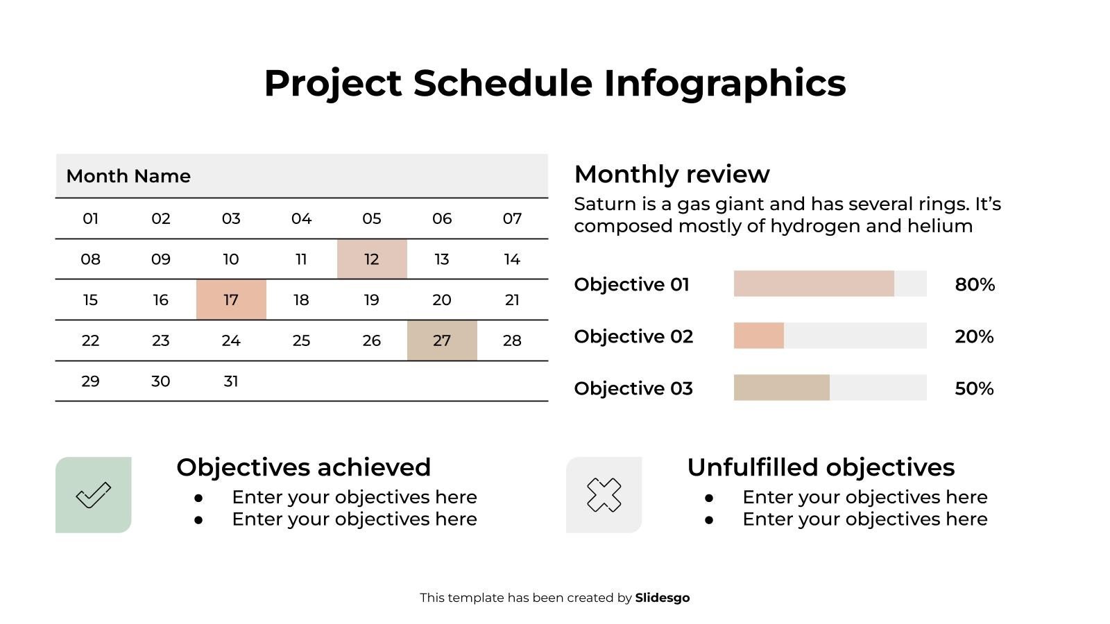 Project Schedule Infographics Template