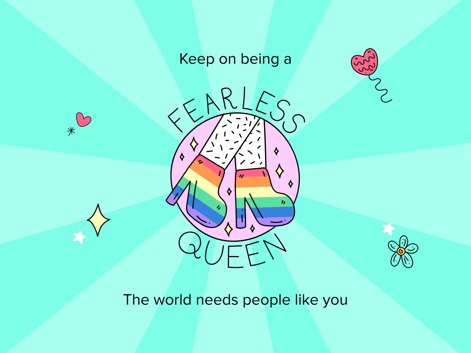 LGBT+ Motivational Cards | Google Slides and PPT template