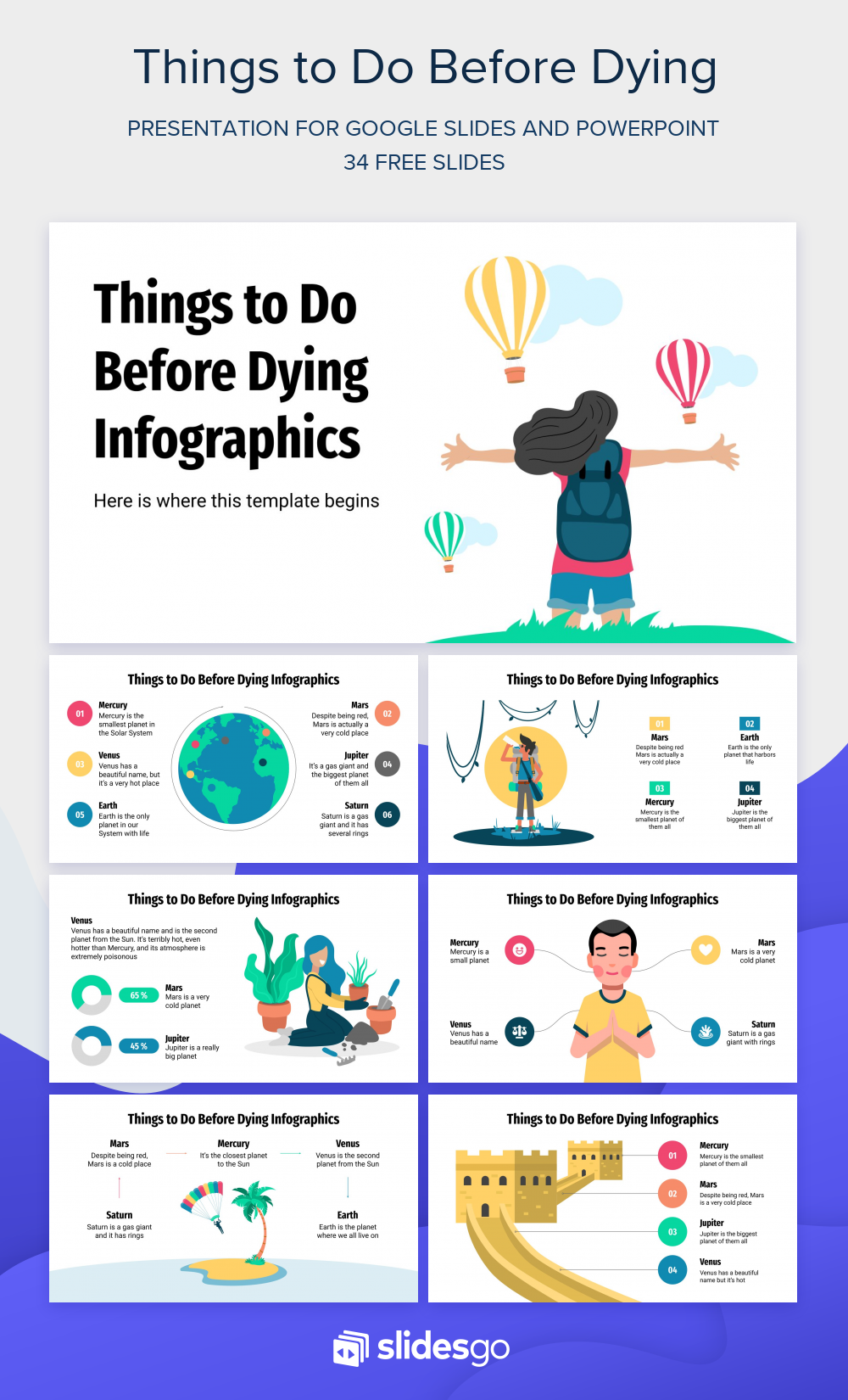 Things to Do Before Dying Infographics | Google Slides & PPT