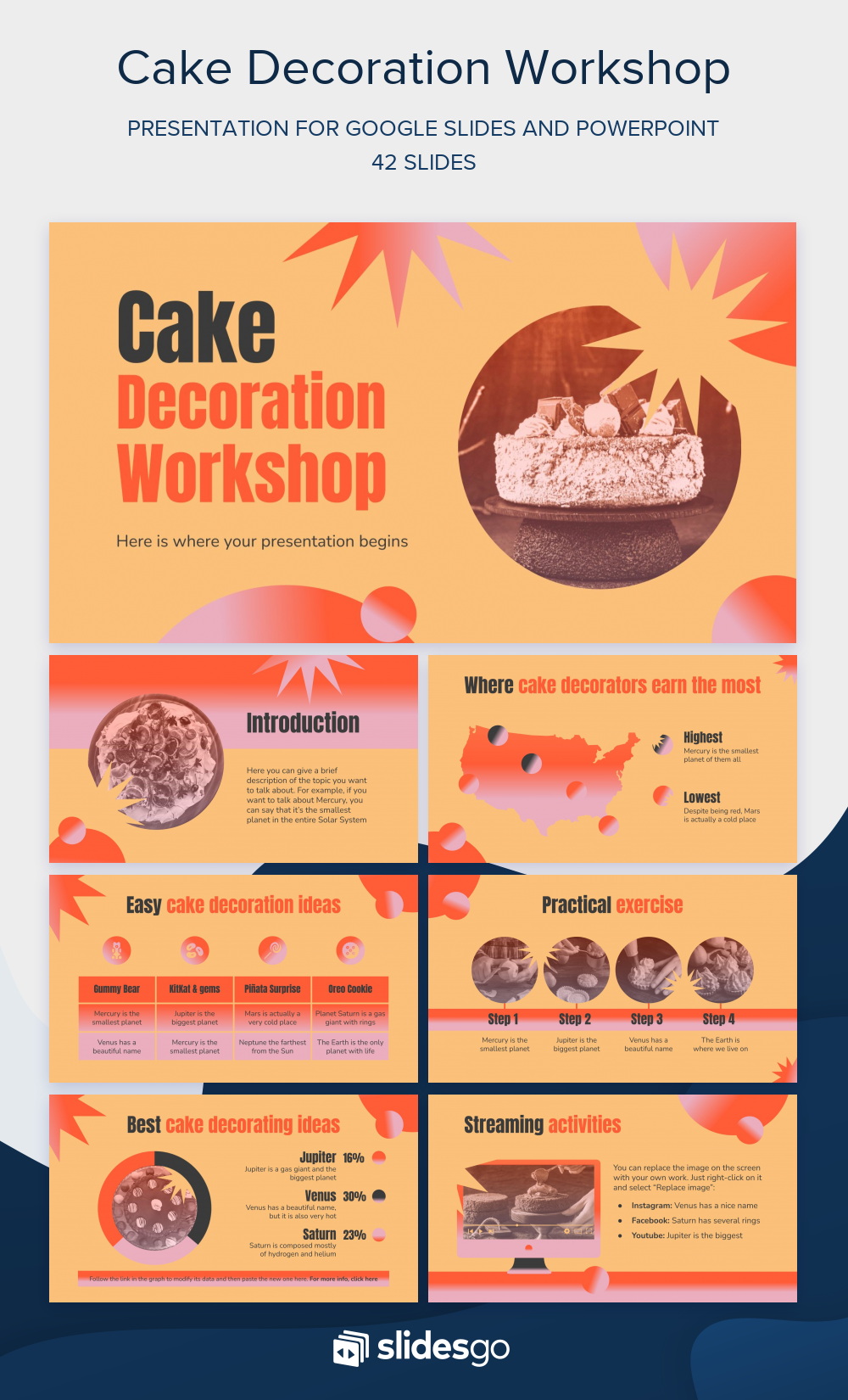 Cake Decoration Workshop | Google Slides & PPT Template