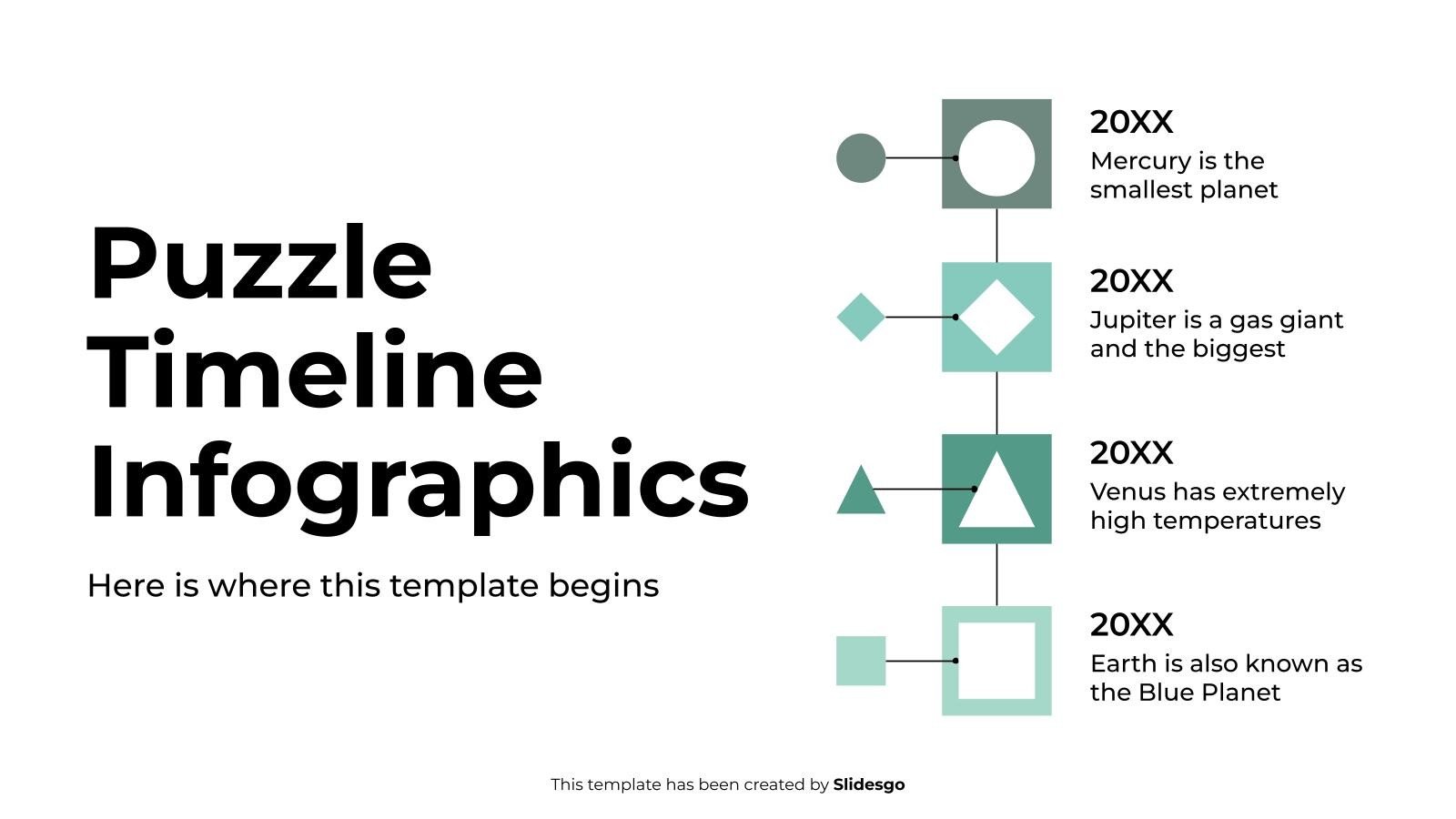 Puzzle Timeline Infographics Template