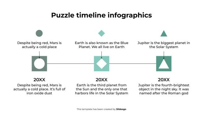 Puzzle Timeline Infographics Template
