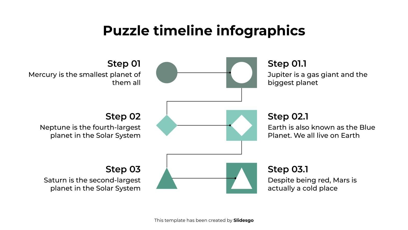 Puzzle Timeline Infographics Template