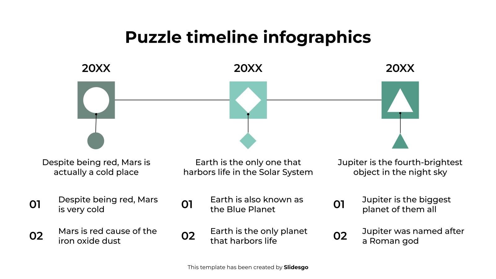 Puzzle Timeline Infographics Template