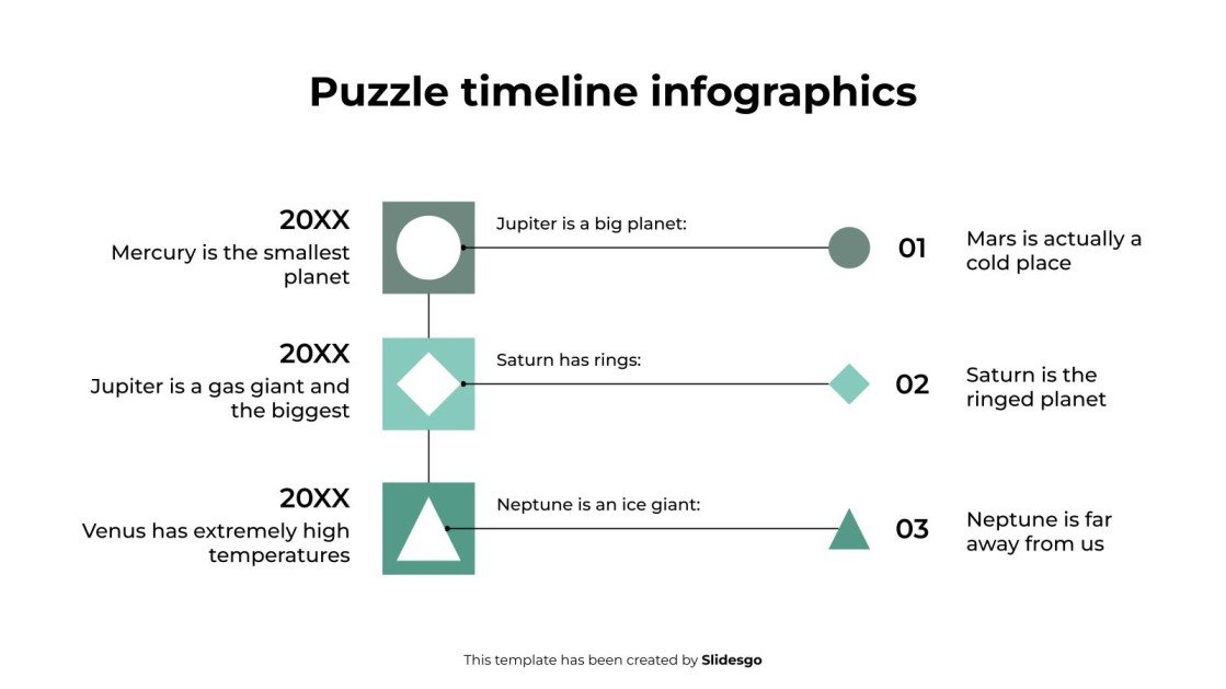 Puzzle Timeline Infographics Template