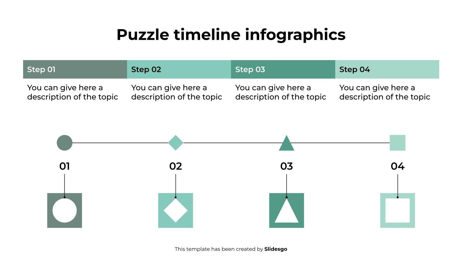 Puzzle Timeline Infographics Template
