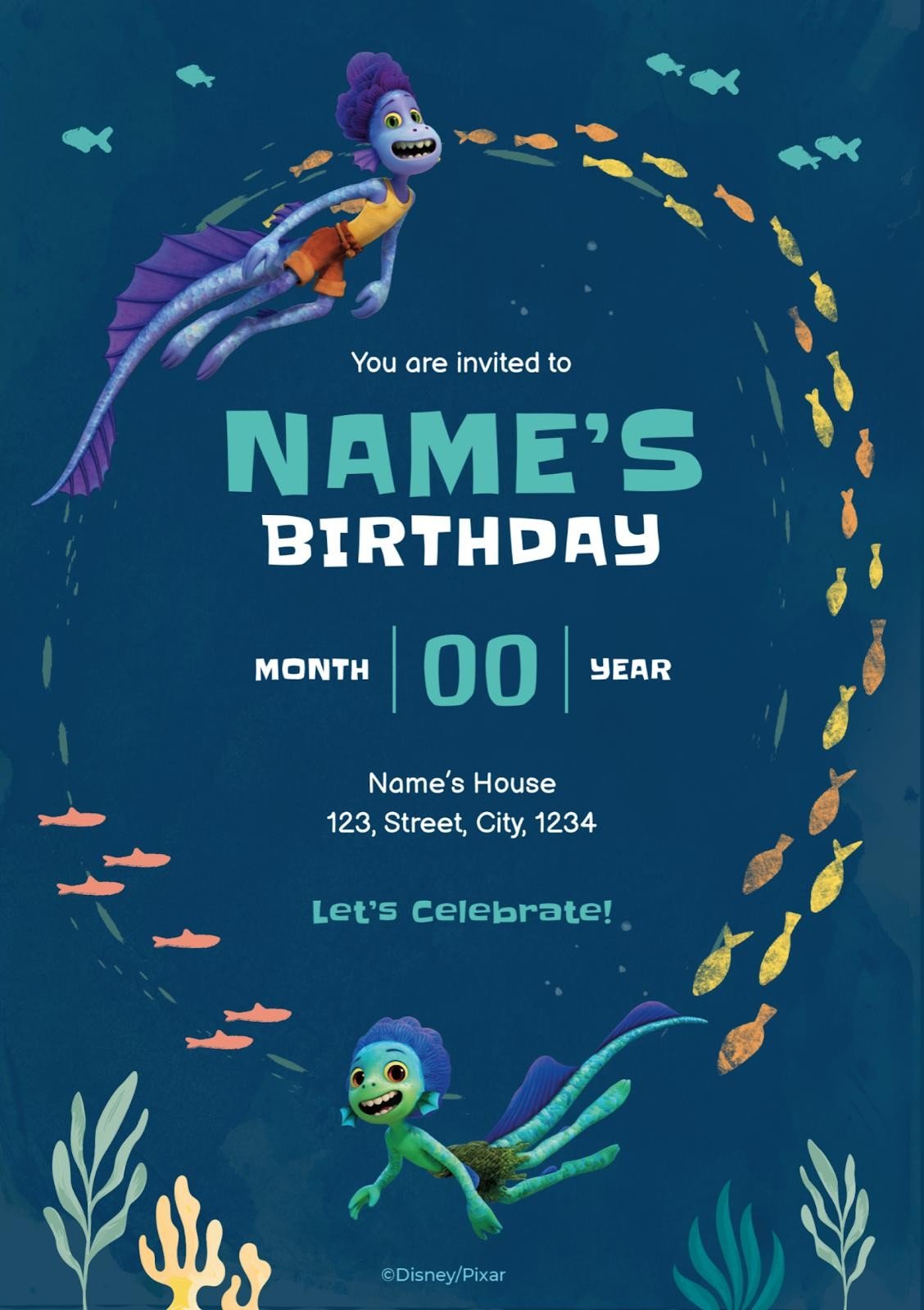 Luca Summer Birthday Invitation Presentation