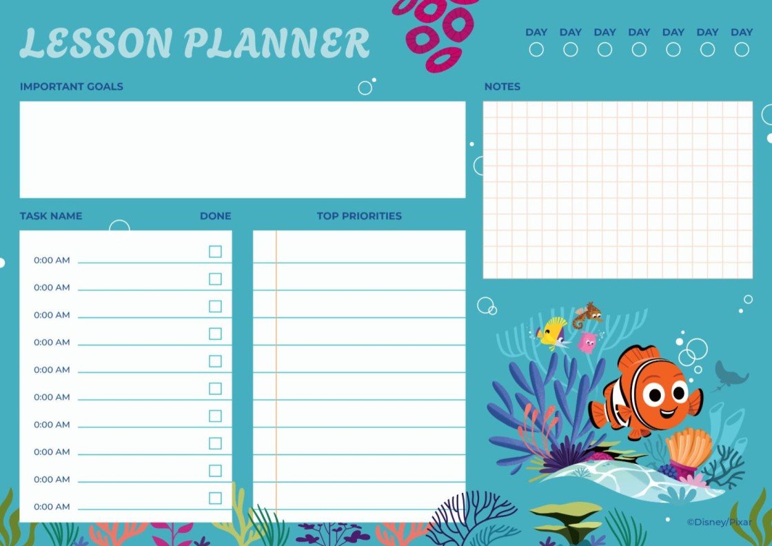 Finding Nemo Ocean Lesson Plan Presentation