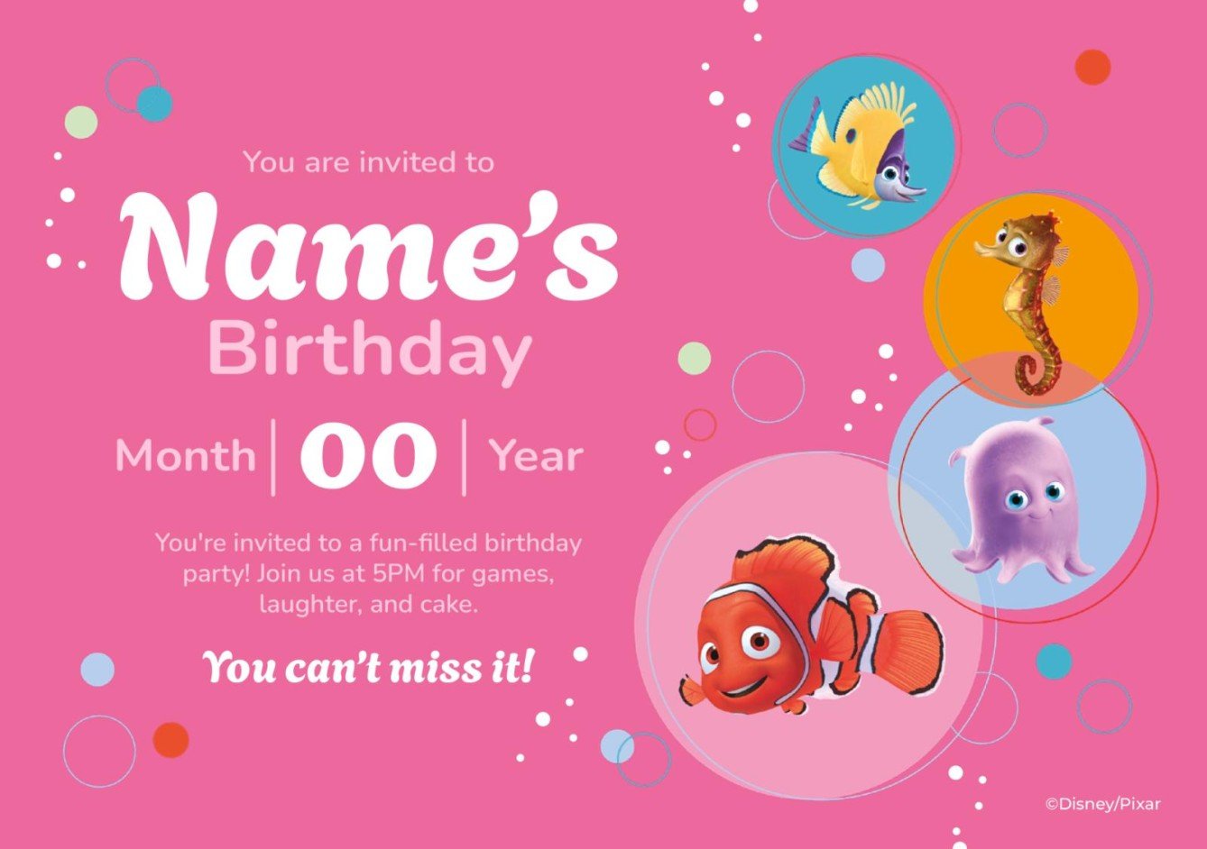 Finding Nemo: Happy Birthday Invitation Presentation