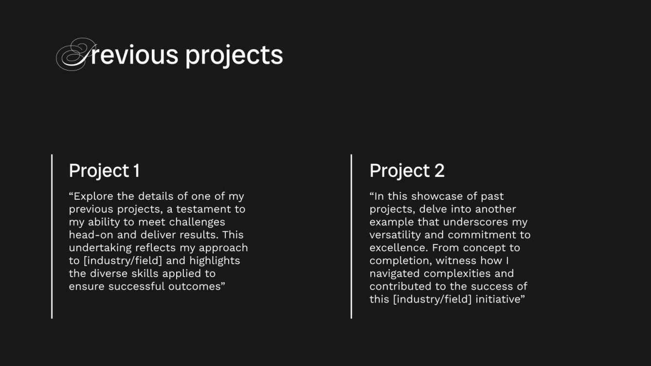 Showcase Projects Portfolio Presentation