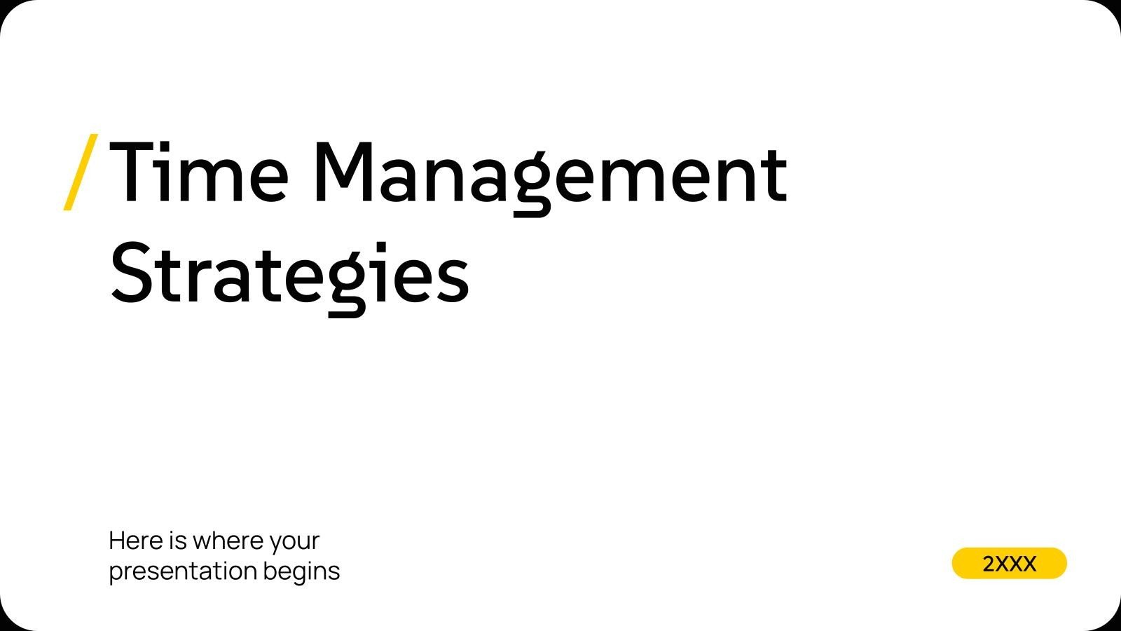 Time Management Strategies Presentation