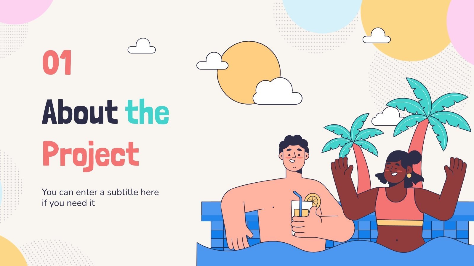 Linear Summer Scene for Marketing | Google Slides & PowerPoint