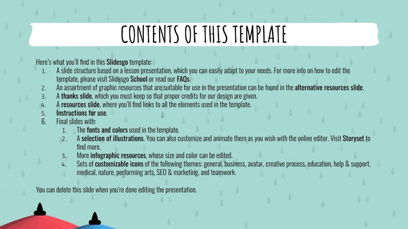 Rain Lesson Minitheme | Google Slides & PPT Theme