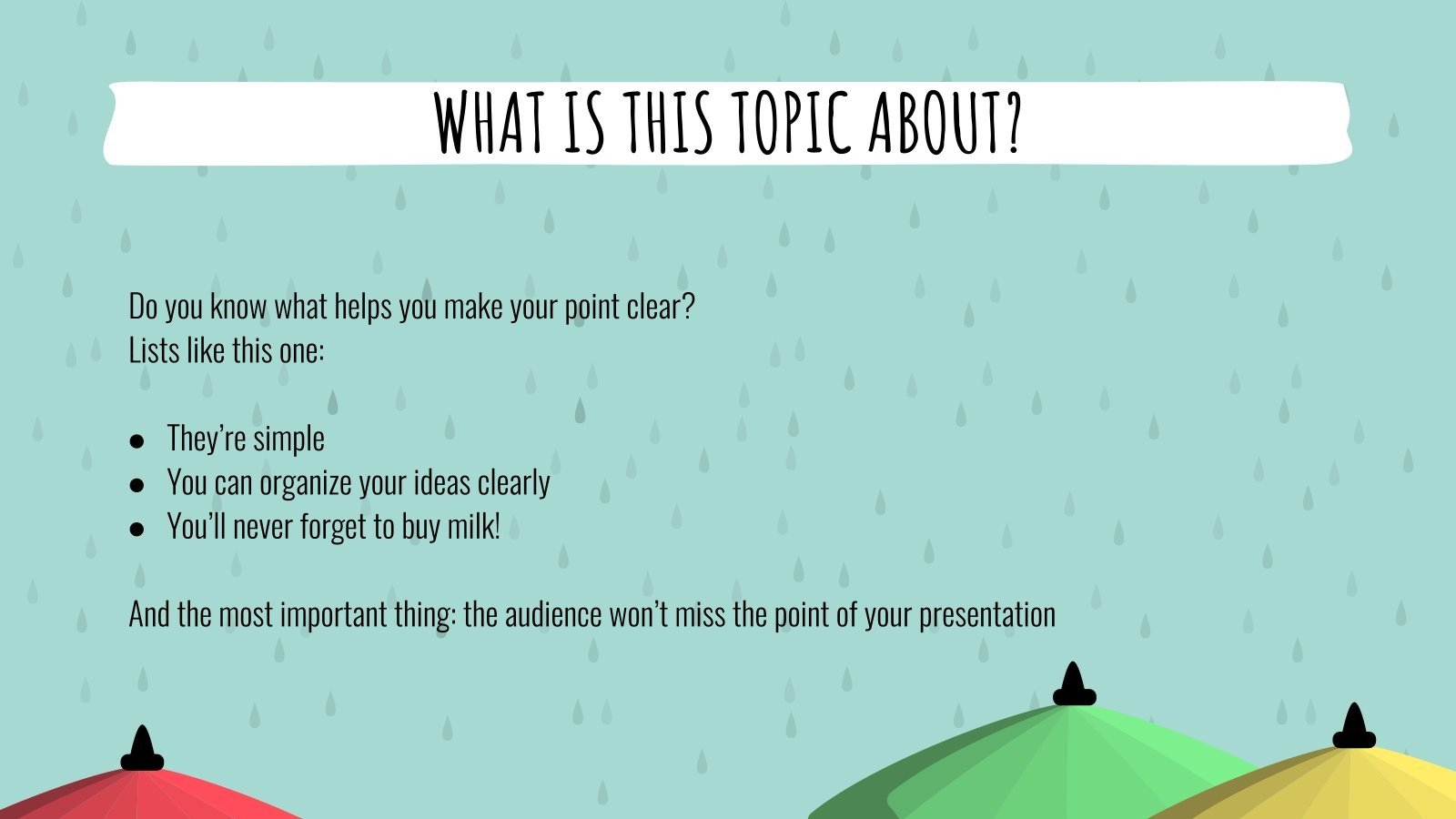 Rain Lesson Minitheme | Google Slides & PPT Theme