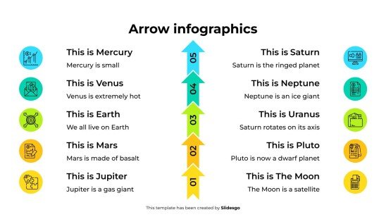 Modèle Infographies de flèches