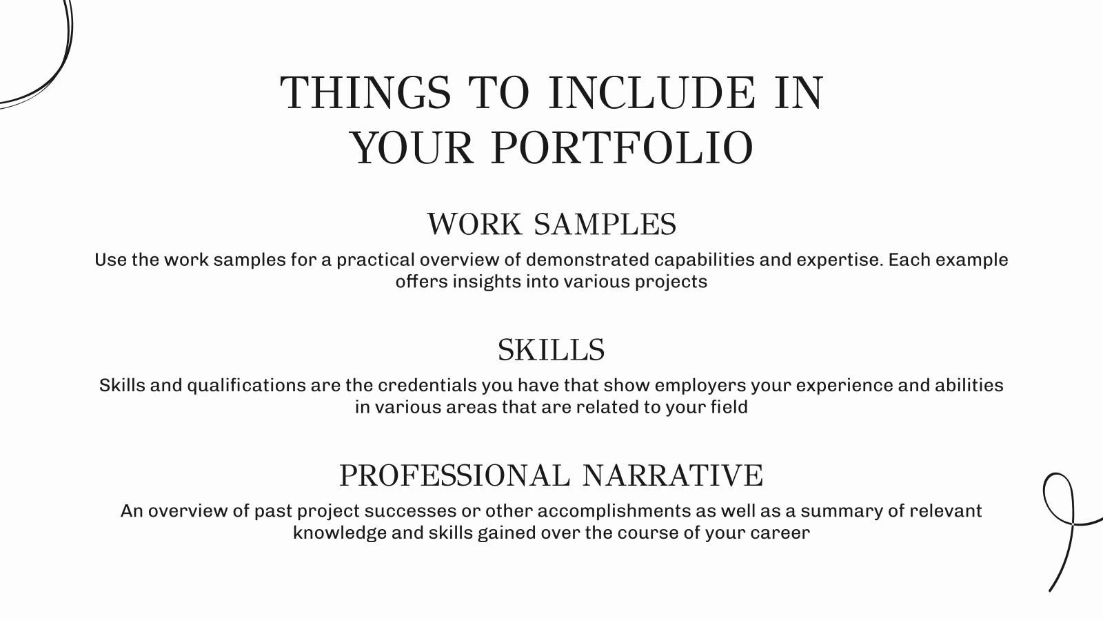 Doodle Portfolio Presentation