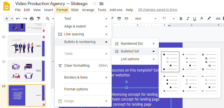 How To Add A Bulleted Or Numbered List In Google Slides Tutorial