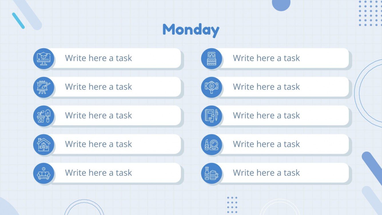 August Daily Slides | Google Slides and PowerPoint template