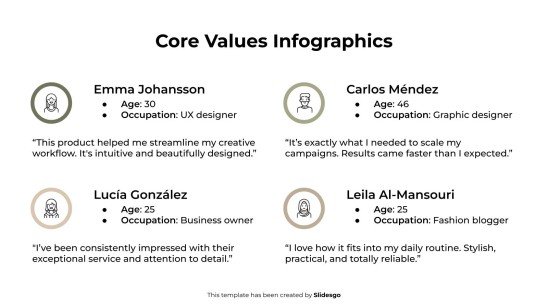 Core Values Infographics Template