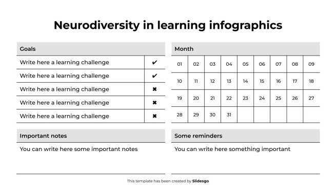 Neurodiversity in Learning Infographics Template