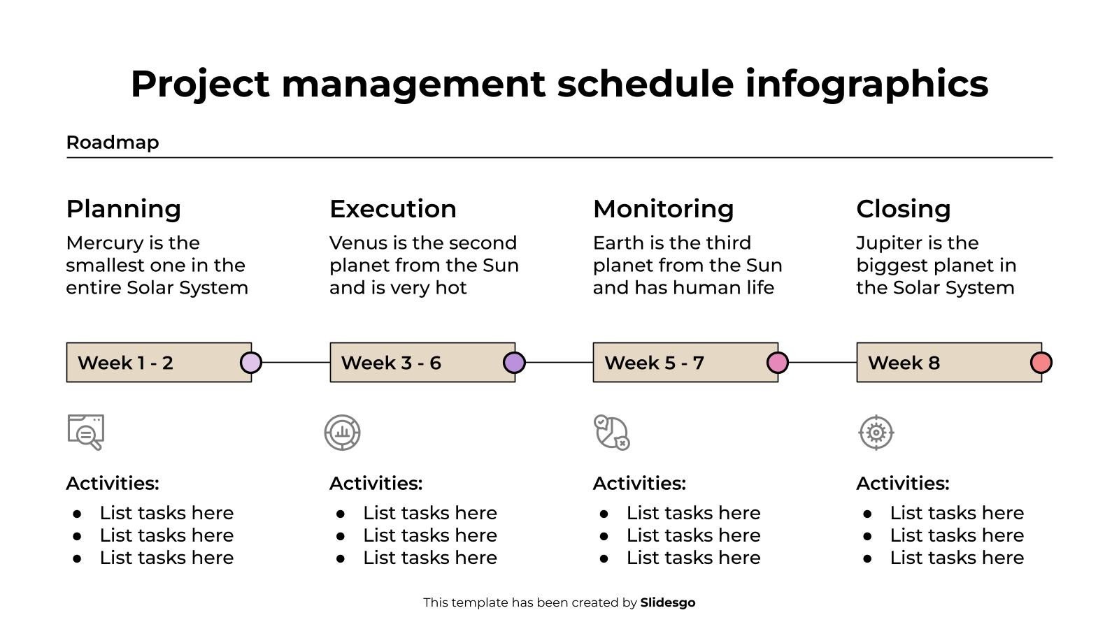 Project Management Schedule Infographics Template