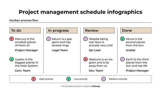 Project Management Schedule Infographics Template