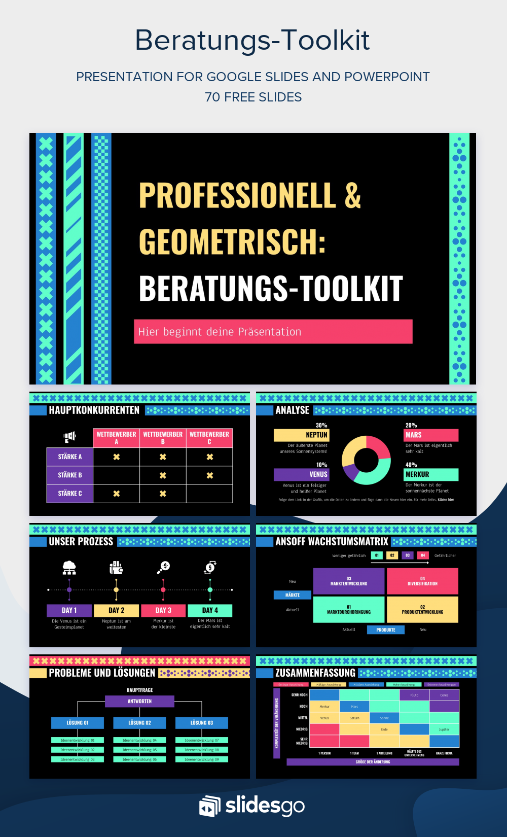 Professional Geometric Consulting Toolkit | Google Slides & PPT