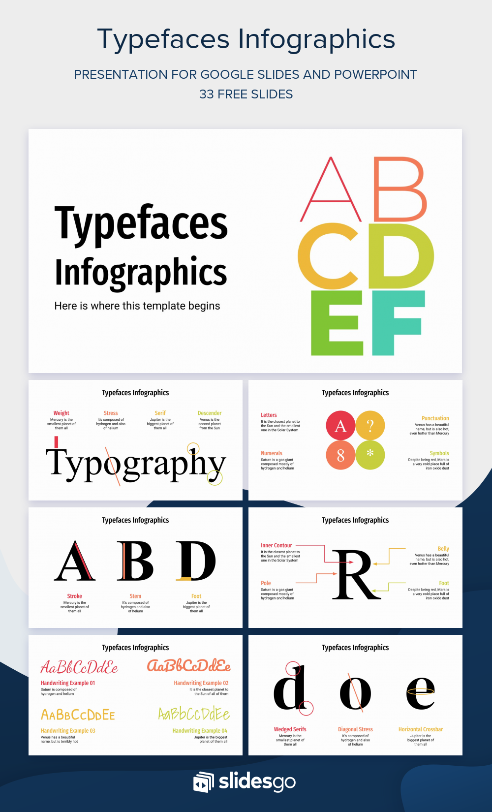 Typefaces Infographics | Google Slides & PPT template