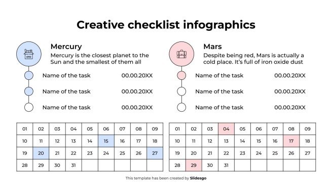 Creative Checklist Infographics Template