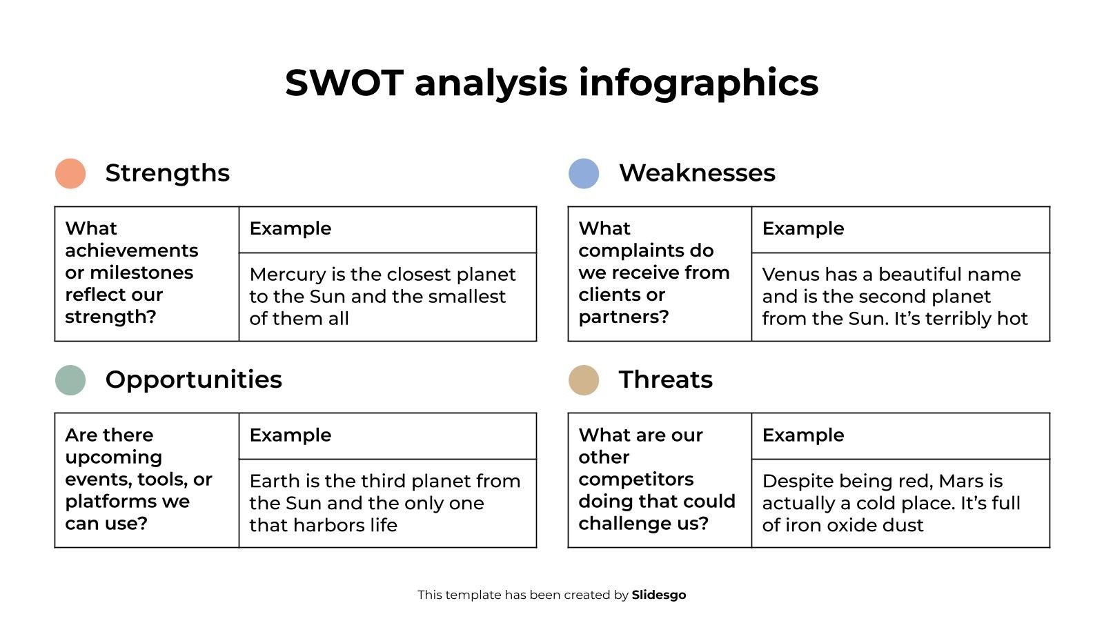 SWOT Analysis Infographics Template