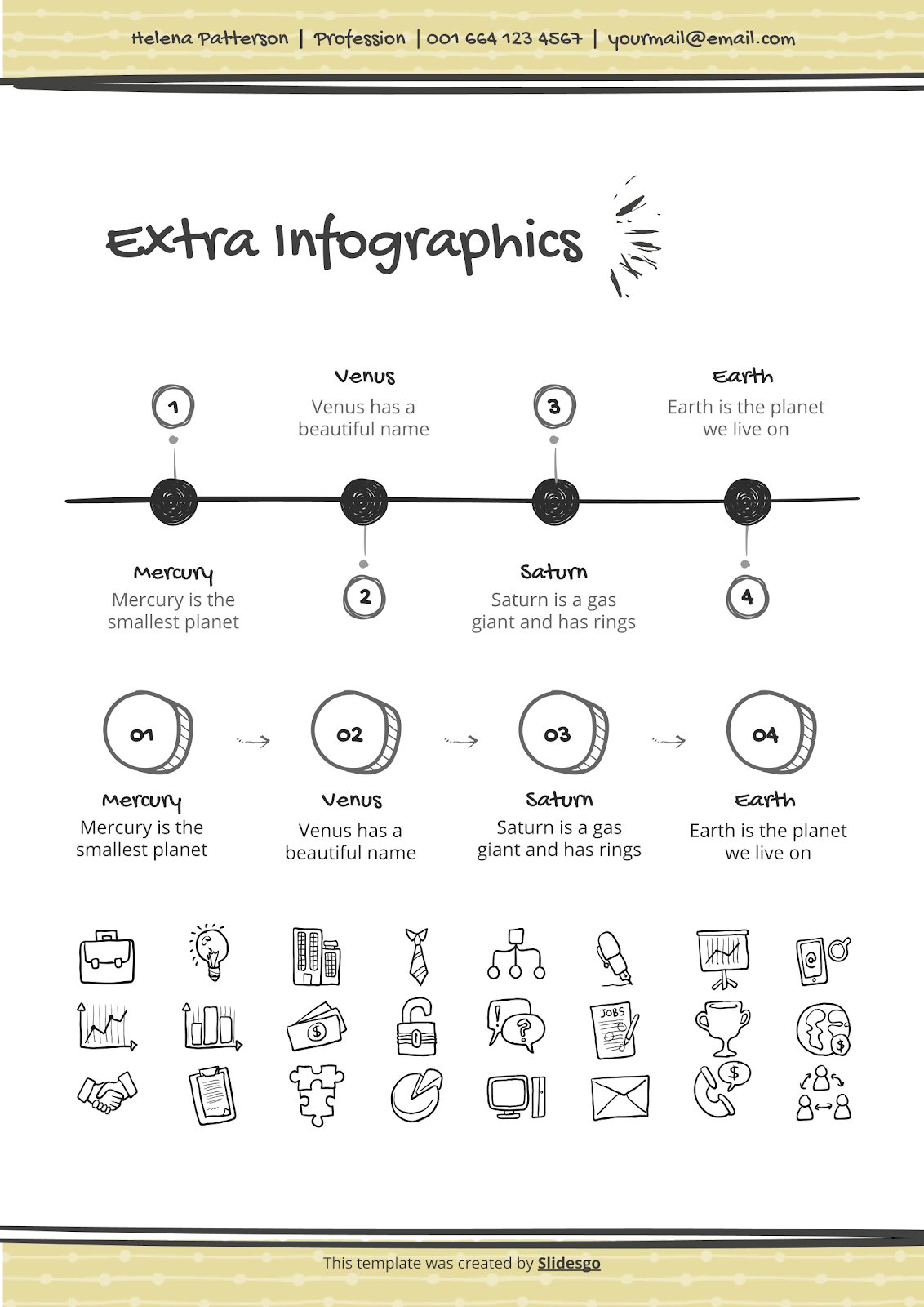 카일 낙서 CV Google Slides 테마 및 PowerPoint 템플릿