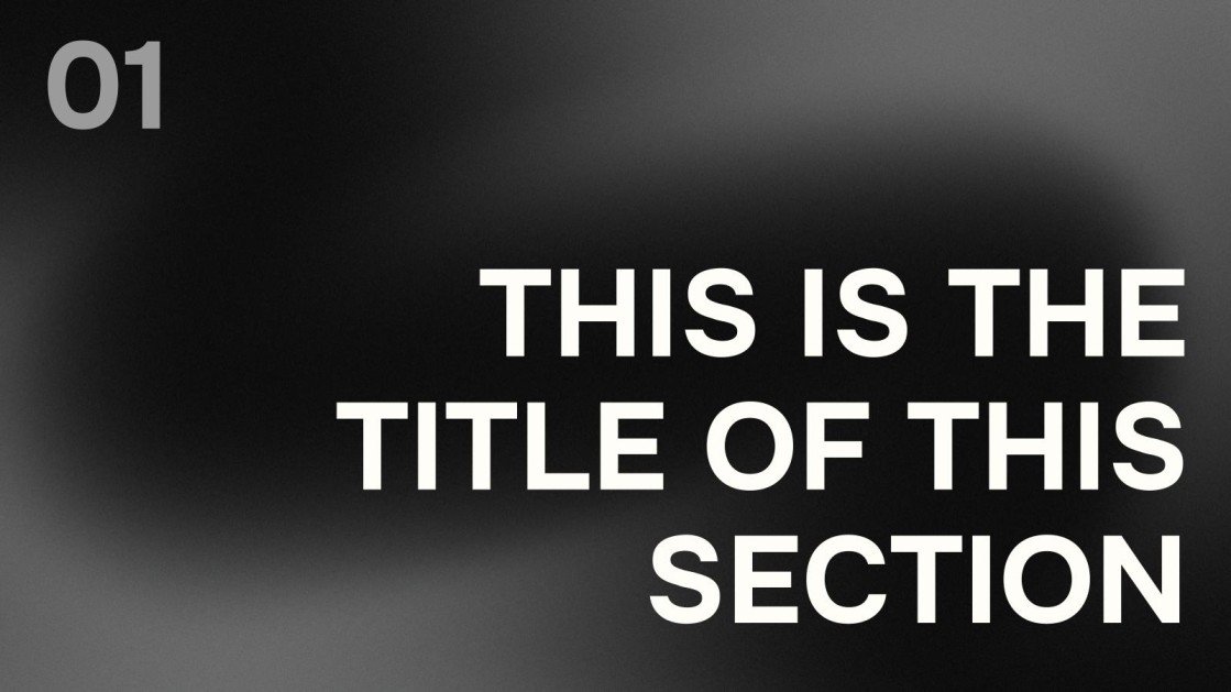 Dark Theme Presentation