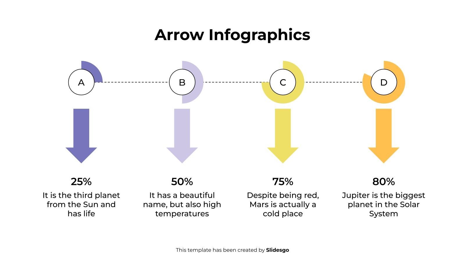 Modèle Infographies de flèches