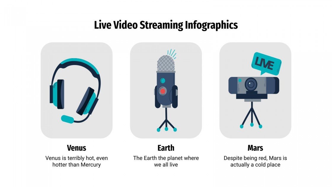 Live Video Streaming Infographics | Google Slides & PowerPoint