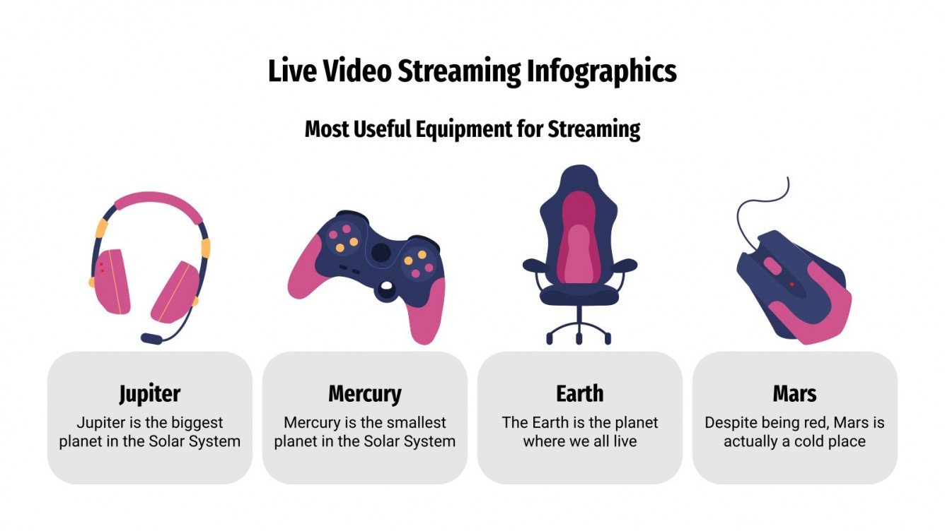 Live Video Streaming Infographics | Google Slides & PowerPoint