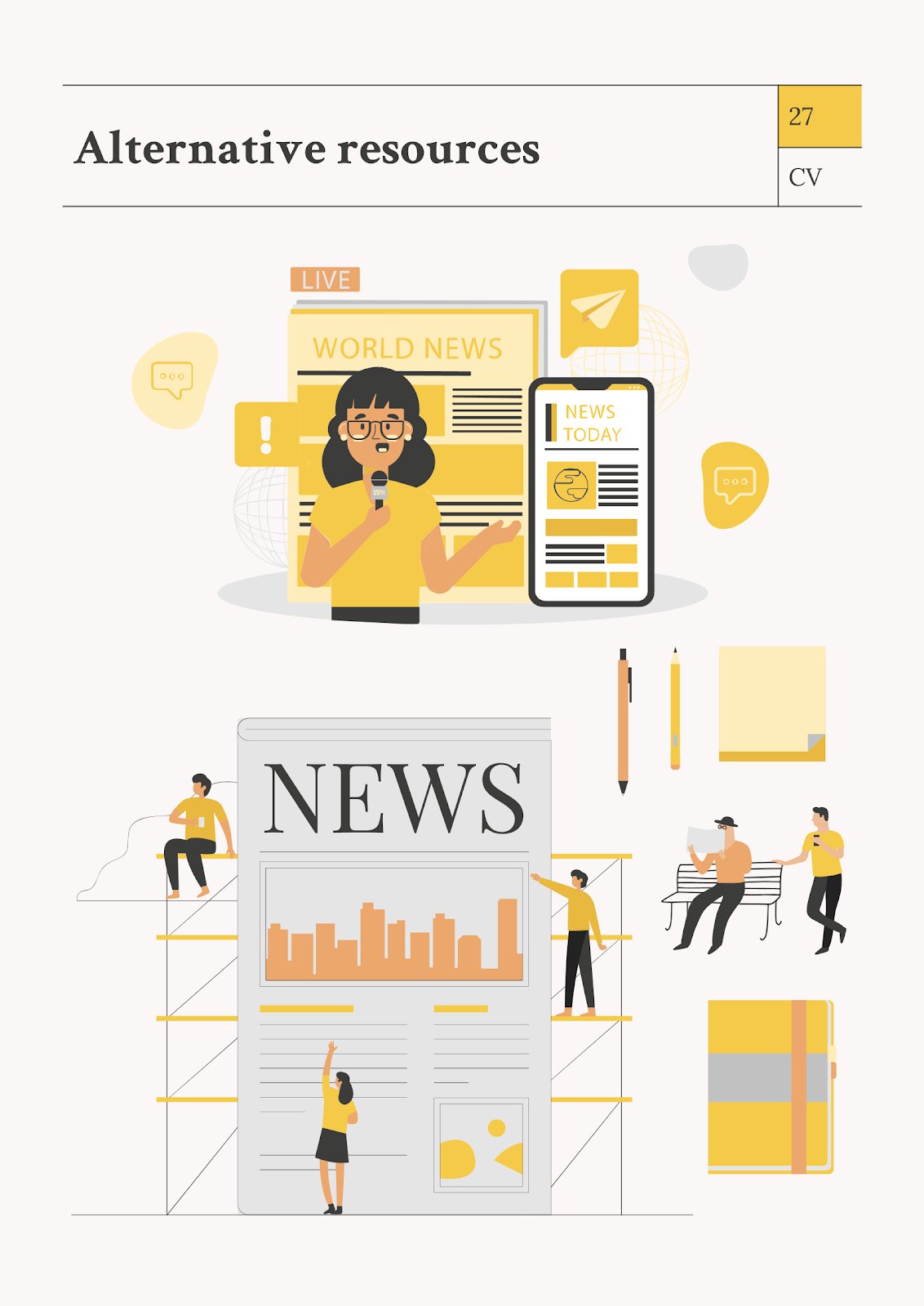 Newspaper Columnist CV | Google Slides & PPT theme