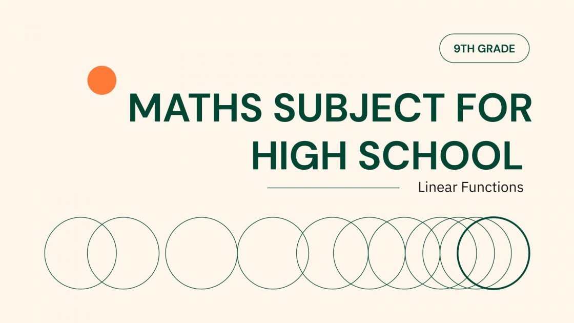 Maths for 9th Grade: Linear Functions | Google Slides & PPT