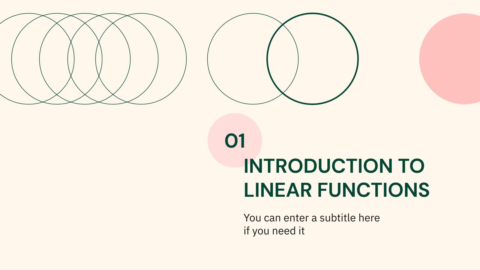 Maths for 9th Grade: Linear Functions | Google Slides & PPT