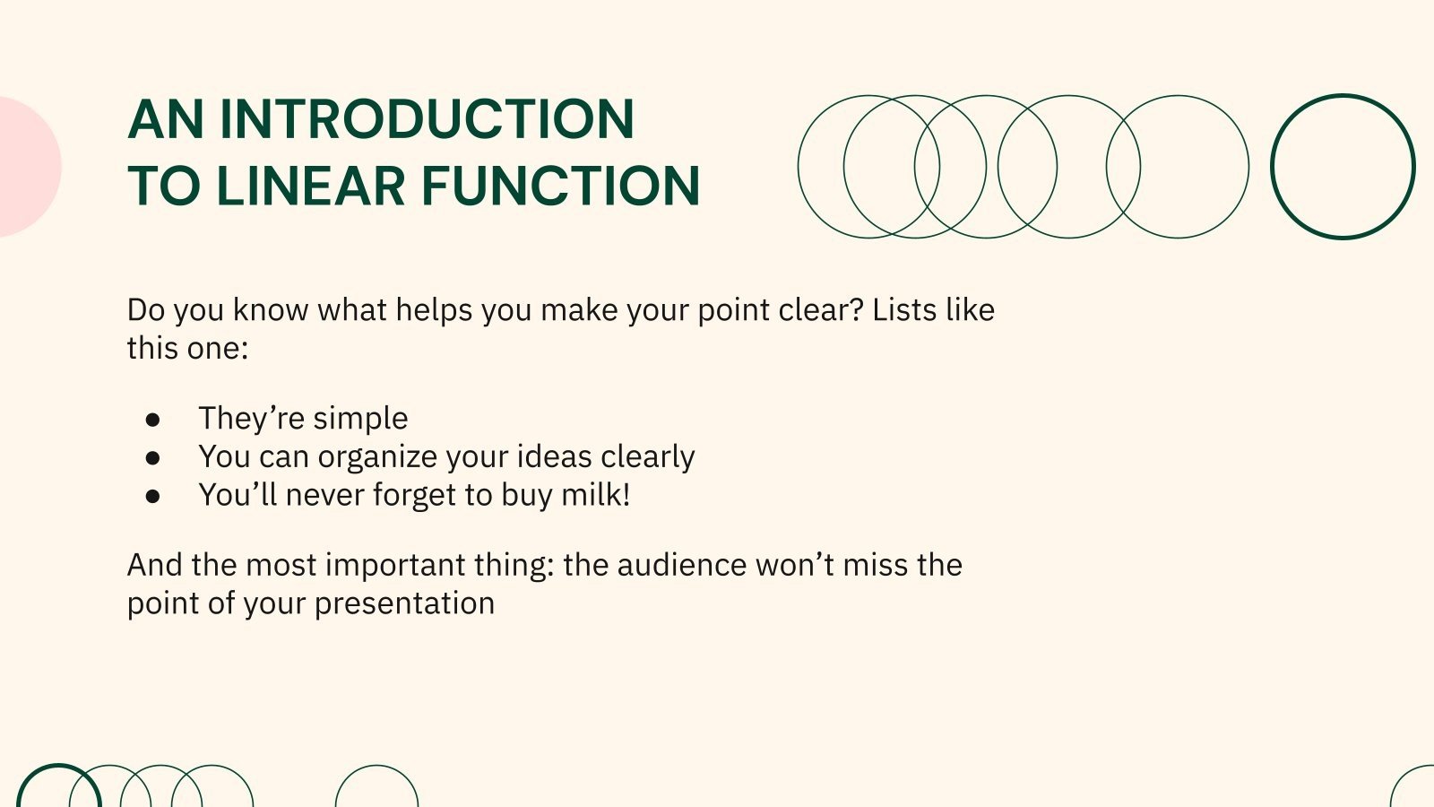 Maths for 9th Grade: Linear Functions | Google Slides & PPT
