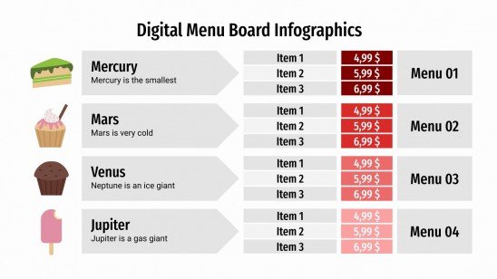 Infografiken digitales Menü | Google Slides & PowerPoint