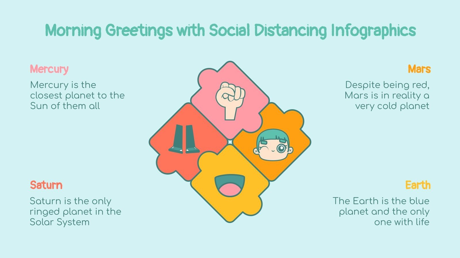 Greetings: Social Distancing Infographics | Google Slides