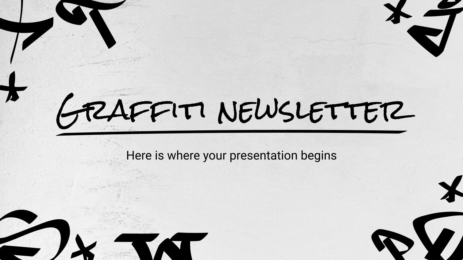 Graffiti Newsletter | Google Slides & PowerPoint template