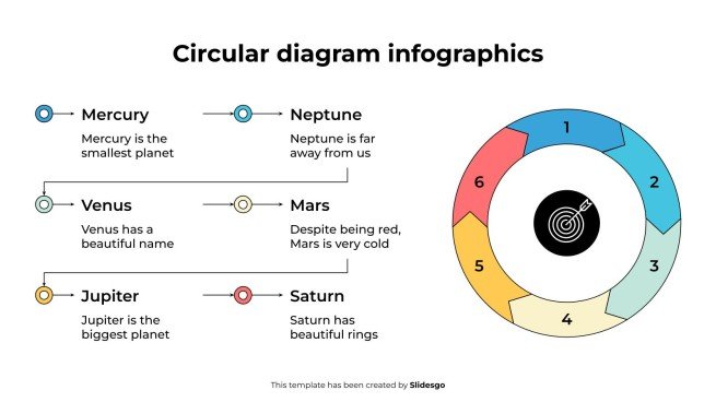 Plantilla Infografía de diagrama circular