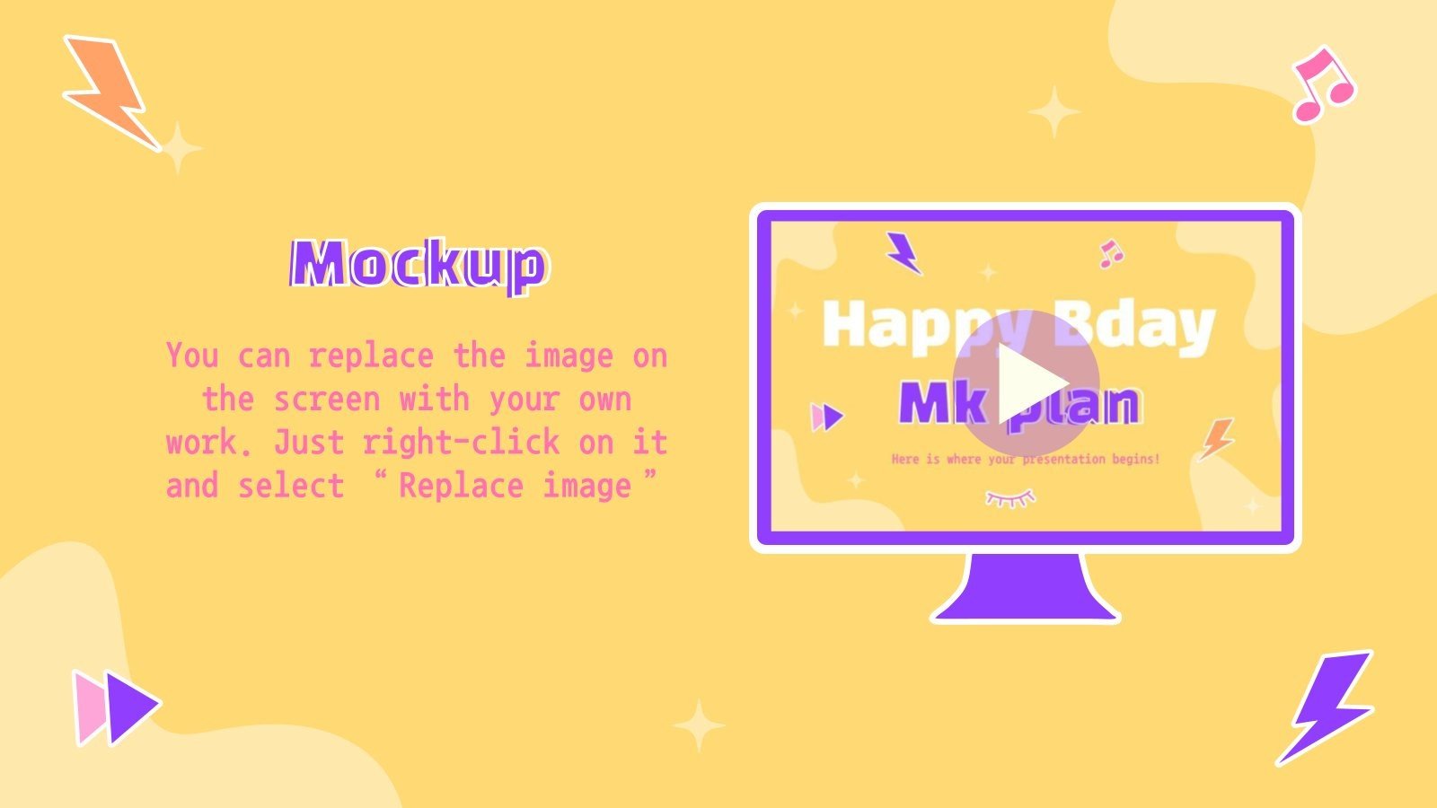 Happy Bday MK Plan | Google Slides & PowerPoint Template