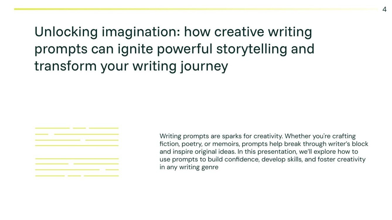 Creative Writing Prompts Presentation