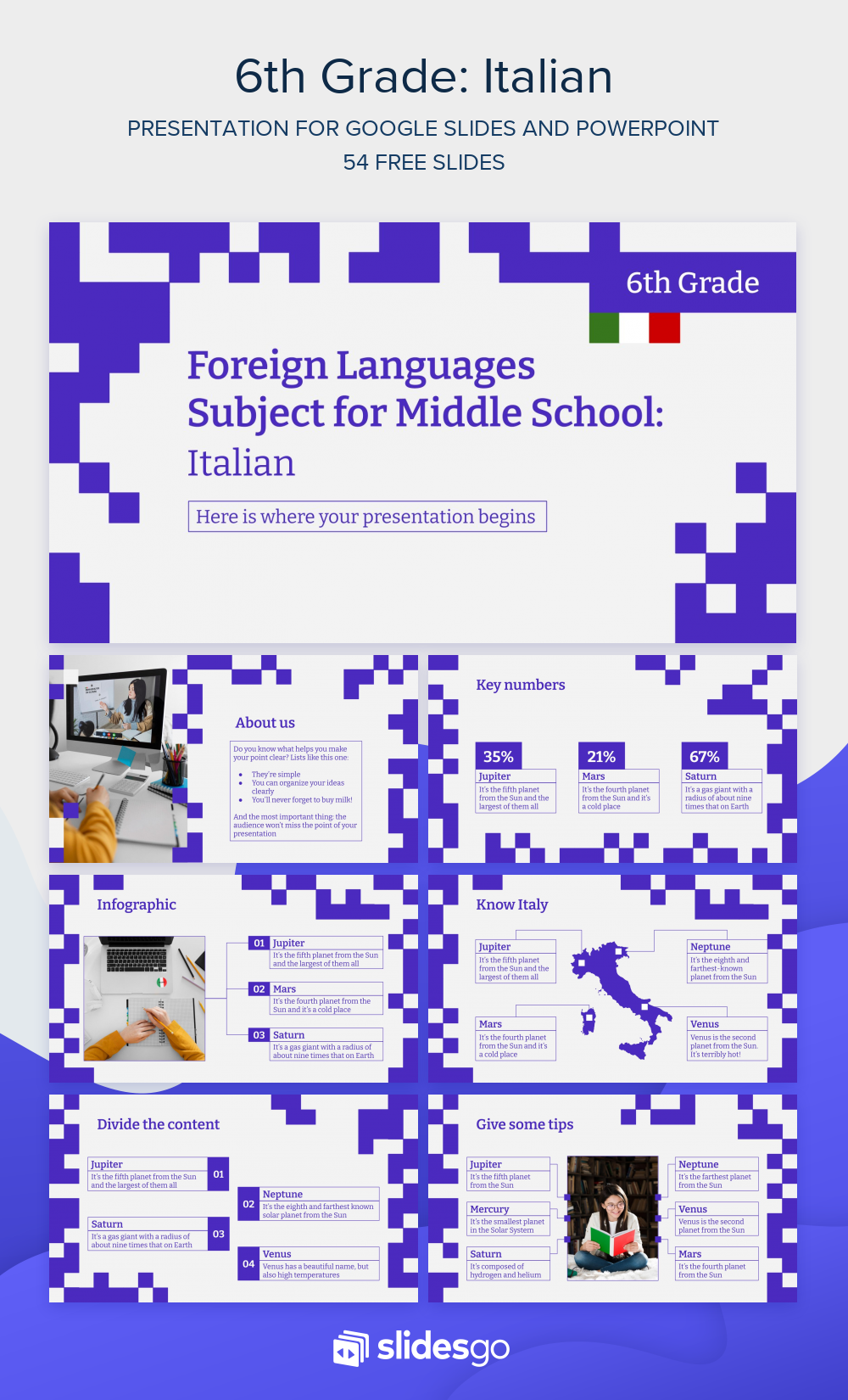 Foreign Languages: Italian | Google Slides & PPT template