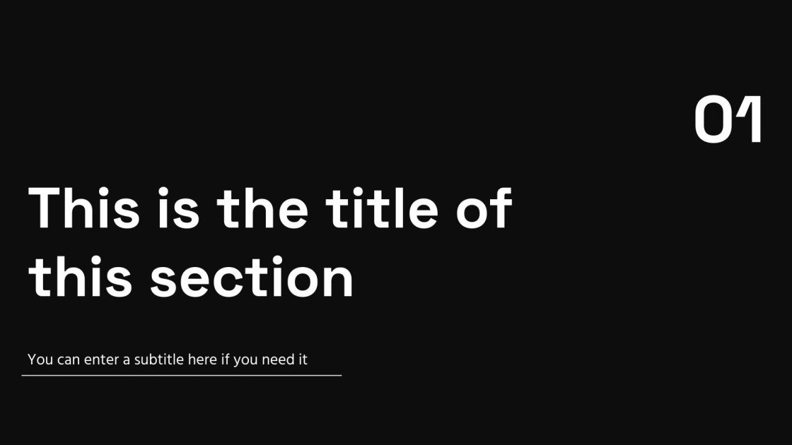Dark Theme Presentation