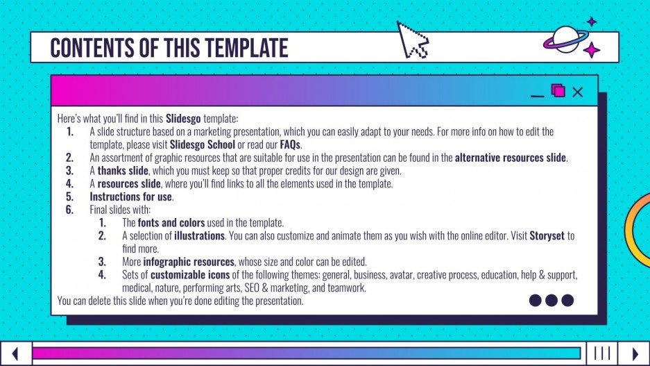 Linear Retro Vaporwave Newsletter | Google Slides & PPT